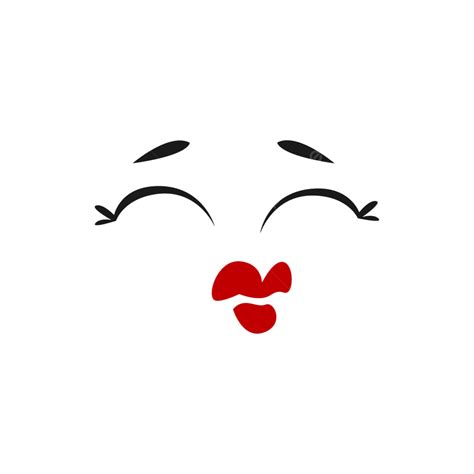 Emoji Kissing Clipart PNG Images Cartoon Face Kissing Kiss Emoji Red Cute Love PNG Image For