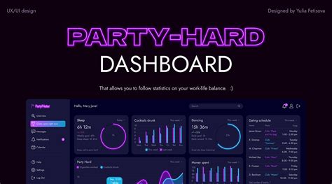 Party Hard Neon Dashboard Behance Party Hard Neon Dashboard Behance