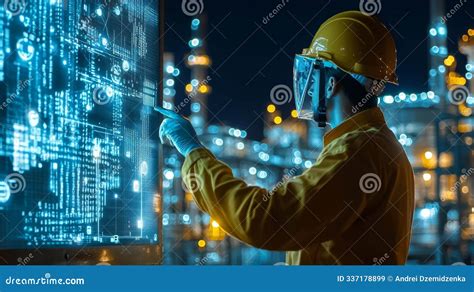 Engineer Uses Ai Based Predictive Maintenance Interface In Industrial