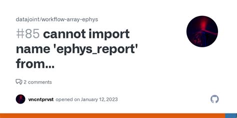 Cannot Import Name Ephysreport From Elementarrayephys · Issue