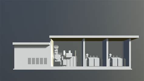 industrial building transformer room 3d model turbosquid 2051034