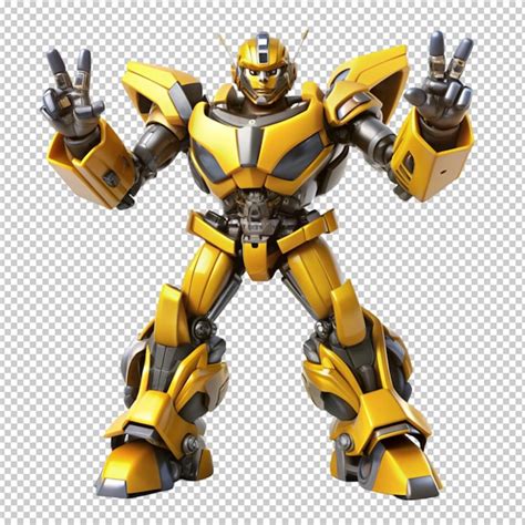 Premium Psd Yellow Transformer Robot