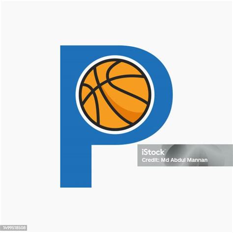 문자 P 개념에 농구 로고입니다 바스켓 클럽 심볼 벡터 템플릿 Championship에 대한 스톡 벡터 아트 및 기타 이미지