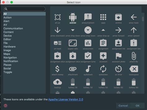 android button icons