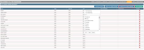 field worker availabilities dataforce documentation