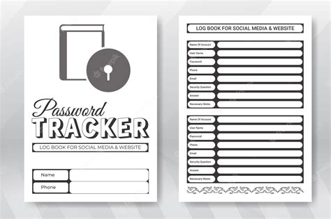 Premium Vector Daily Notebook Password Tracker Kdp Interior Design Premium Vector Daily Notebook Password Tracker Kdp Interior Design
