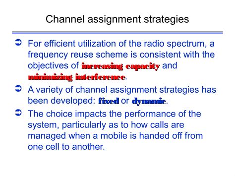 Channel Assignment Strategies PPT Computer Networking Computing