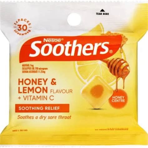 Buy Soothers Throat Lozenges Honey And Lemon Vitamin C With Honey