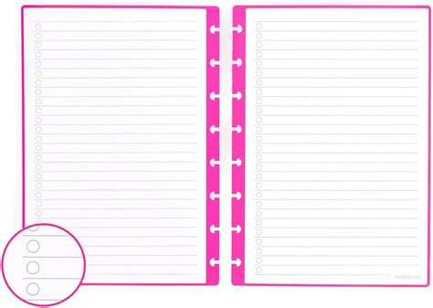 Modubooq 16 Magenta To Do List Reusable Discbound Duratech3 Pages Inserts With To Do Lists