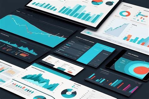 Conceptual Business Dashboard For Financial Data Analysis Premium Ai Generated Image