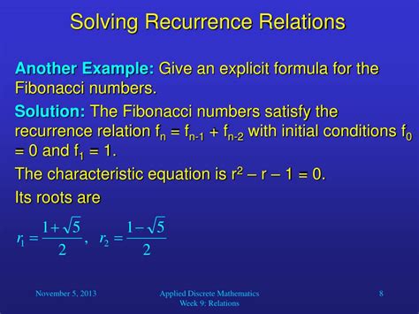PPT Solving Recurrence Relations PowerPoint Presentation Free Download ID