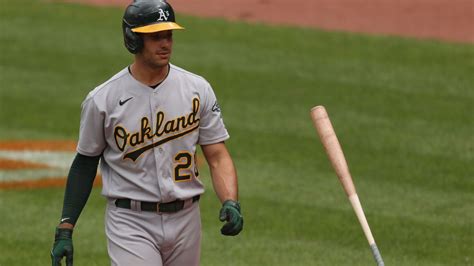 Oakland Athletics Matt Olson Scratched After Getting Hit Near Eye Abc7 San Francisco