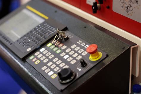 CNC Lathe Machine Control Panel Close Up Stock Image Image Of Manufacture Keyboard