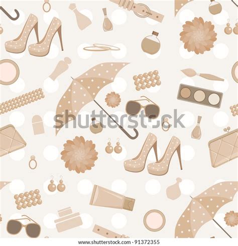 Seamless Fashion Pattern Vector Stock Vector Royalty Free 91372355 Shutterstock