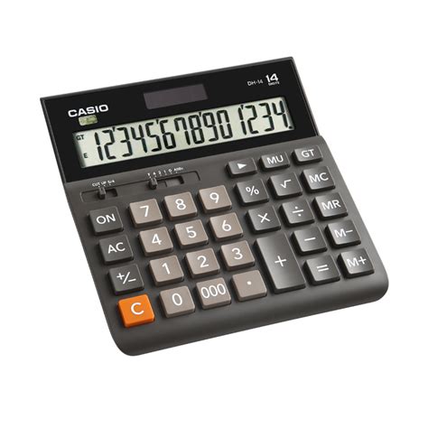 Casio卡西欧dh 14超宽机身太阳能14位数财务办公台式促销计算器 虎窝淘
