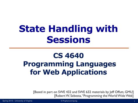 Ppt State Handling With Sessions Cs 4640 Programming Languages For