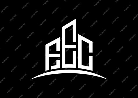 Premium Vector Letter Fec Building Vector Monogram Logo Design Template Building Shape Fec Logo