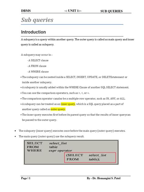 Sub Queries Pdf Information Retrieval Computer Programming