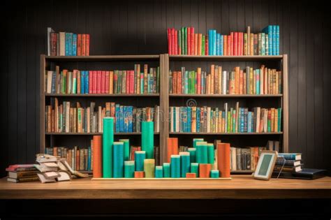 Hand Drawn Bar Chart On Blackboard Illustrating Growth Trends And Progress Over Time Stock Image