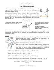 Understanding Static Equilibrium And Forces Examples And Course Hero