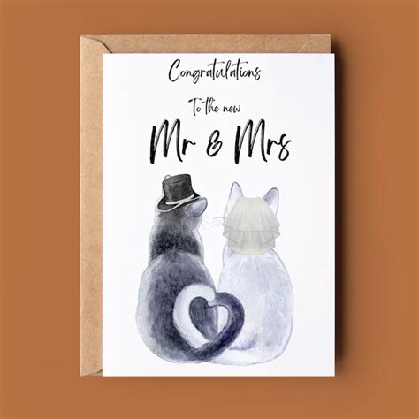 Custom Wedding Congratulations Cards Etsy