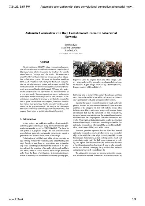 Solution Automatic Colorization With Deep Convolutional Generative