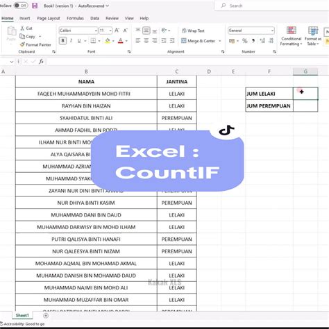 Excel Formula Countif Untuk Kira Kakak Xls Kakakxls
