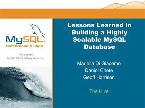 ppt lessons learned in building a highly scalable mysql database