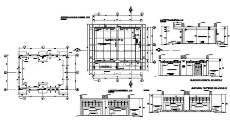 Construction Detail Of Single Room 2d View Plan And Section Cad Block Layout Dwg File