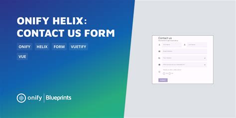 Github Onifyblueprint Helix Contact Us Form Onify Blueprint Helix