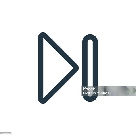 Ilustración De Siguiente Icono Vectorial Aislado Sobre Fondo Blanco Esquema Icono De Línea