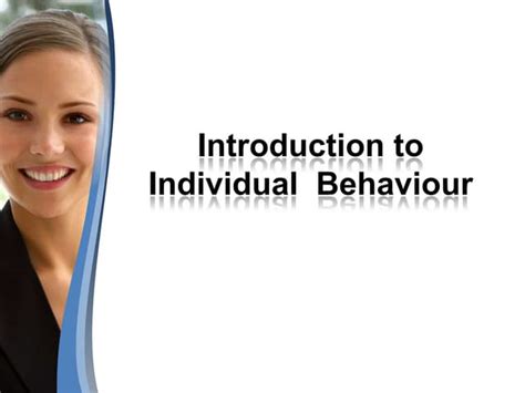 Individual Behavior And Perception Pptx