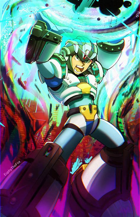 X And Gaea Armor X Mega Man And More Drawn By Euphythefox Danbooru