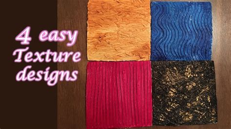 4 Easy Texture Designs And Techniques Tutorial 1 Textures For