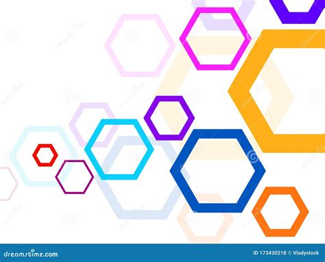 Abstract Hexagon Background Molecular Structure Geometric Shape With