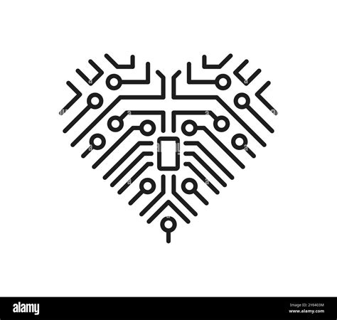 Heart Implant Cardiology Medicine Line Icon Cardiology Healthcare Innovation Linear Sign