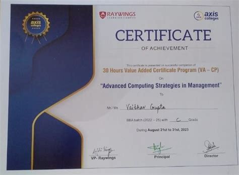 Vaibhav Gupta On Linkedin Learning Achievement Advancedcomputing Management Education
