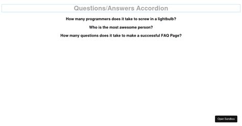 Accordion Codesandbox