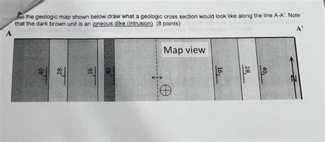 solved the geologic map shown below draw what a geologic