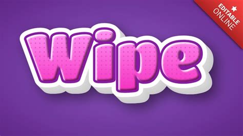 Wipe Soft Pink 3d Text Effect Generator