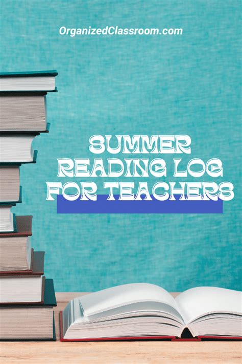 Free Summer Teacher Book Log Classroom Freebies