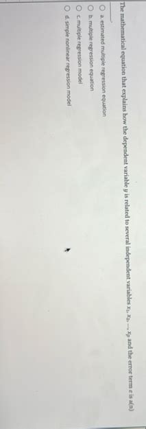 Solved The Mathematical Equation That Explains How The