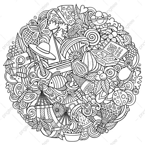 여름 만화 벡터 한다면 삽화 분리 장과 이상한 Png 일러스트 및 벡터 에 대한 무료 다운로드 Pngtree