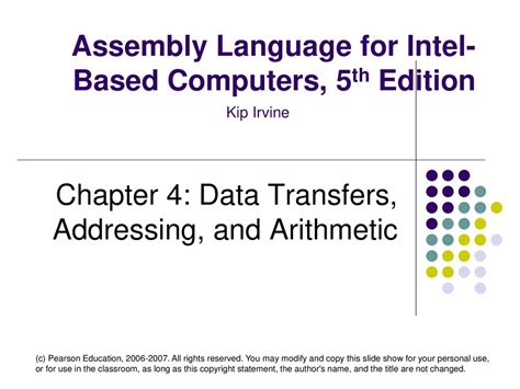 assembly language for intel based computers 5th edition ppt download