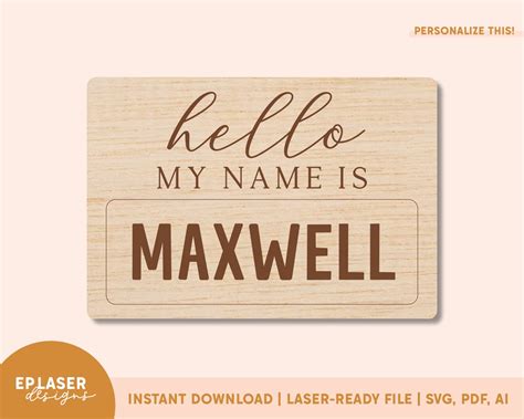 Hello My Name Is SVG Hello World Svg Baby Name Tag Svg Birth Announcement Svg Baby