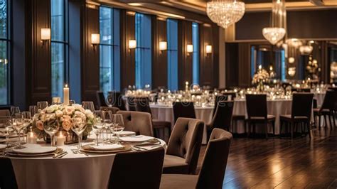 An Elegant Restaurant For Corporate Events With Exquisite Table