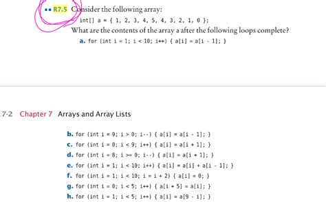 Solved R75 Consider The Following Array Int A 1