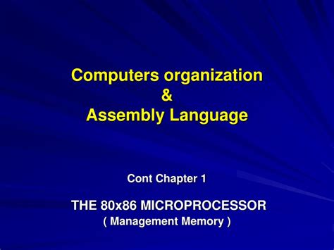 Ppt Computers Organization And Assembly Language Powerpoint