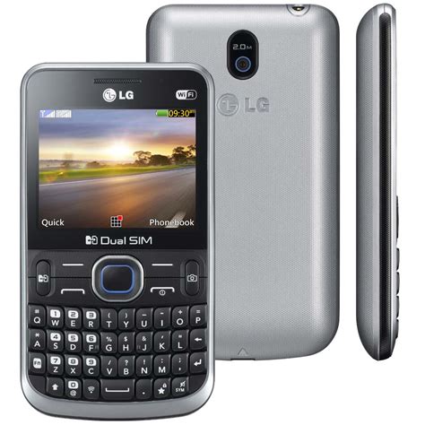Celular Desbloqueado Lg C Preto Com Dual Chip Teclado Qwerty C Mera Mp Wi Fi Mp R Dio