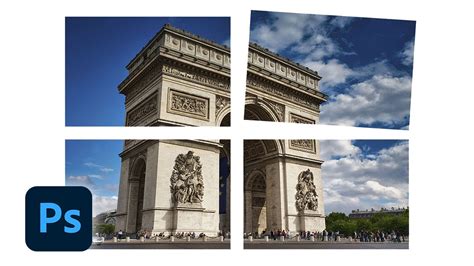 Как разрезать картинку на части в фотошопе Youtube